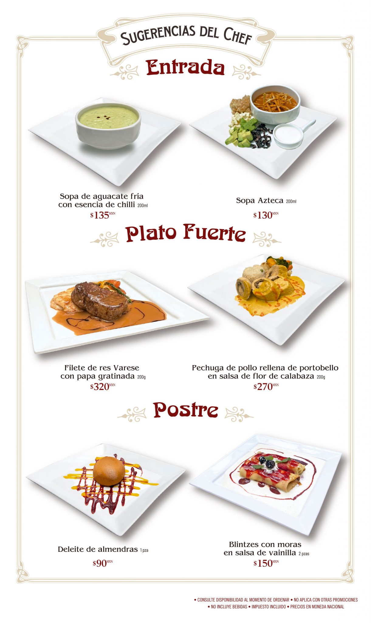 Menu – Veranda Bistro